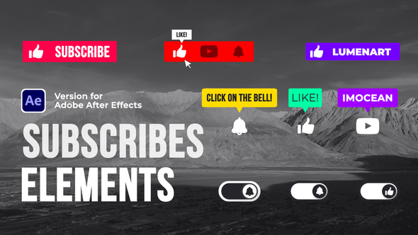 Subscribe Elements, After Effects Project Files | VideoHive